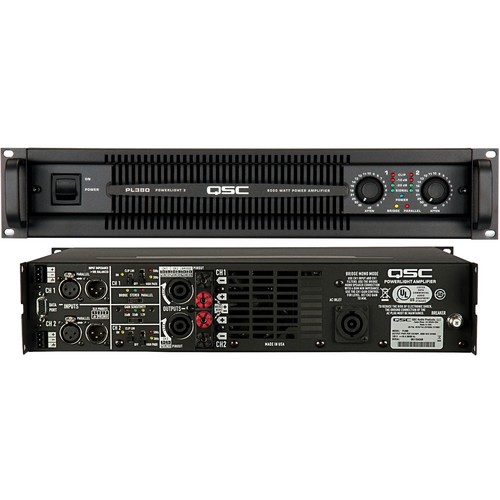 QSC PL380 Powerlight 3 Series Power Amplifier PL 380 8000w Lightweight ...