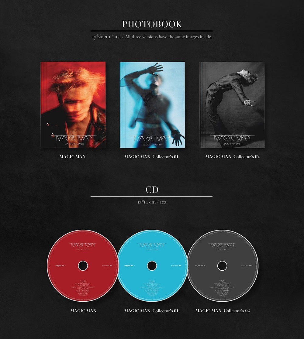 [1P] Jackson Wang - MAGIC MAN CD Disc Photo Card Book K-Pop Solo Album ...