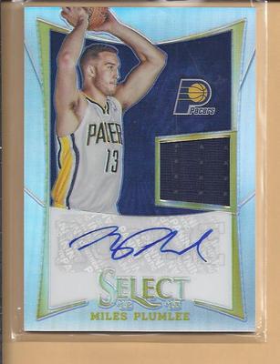 2012-13 Select Rookie Jersey Auto MILES PLUMLEE #144/199 pacers | eBay