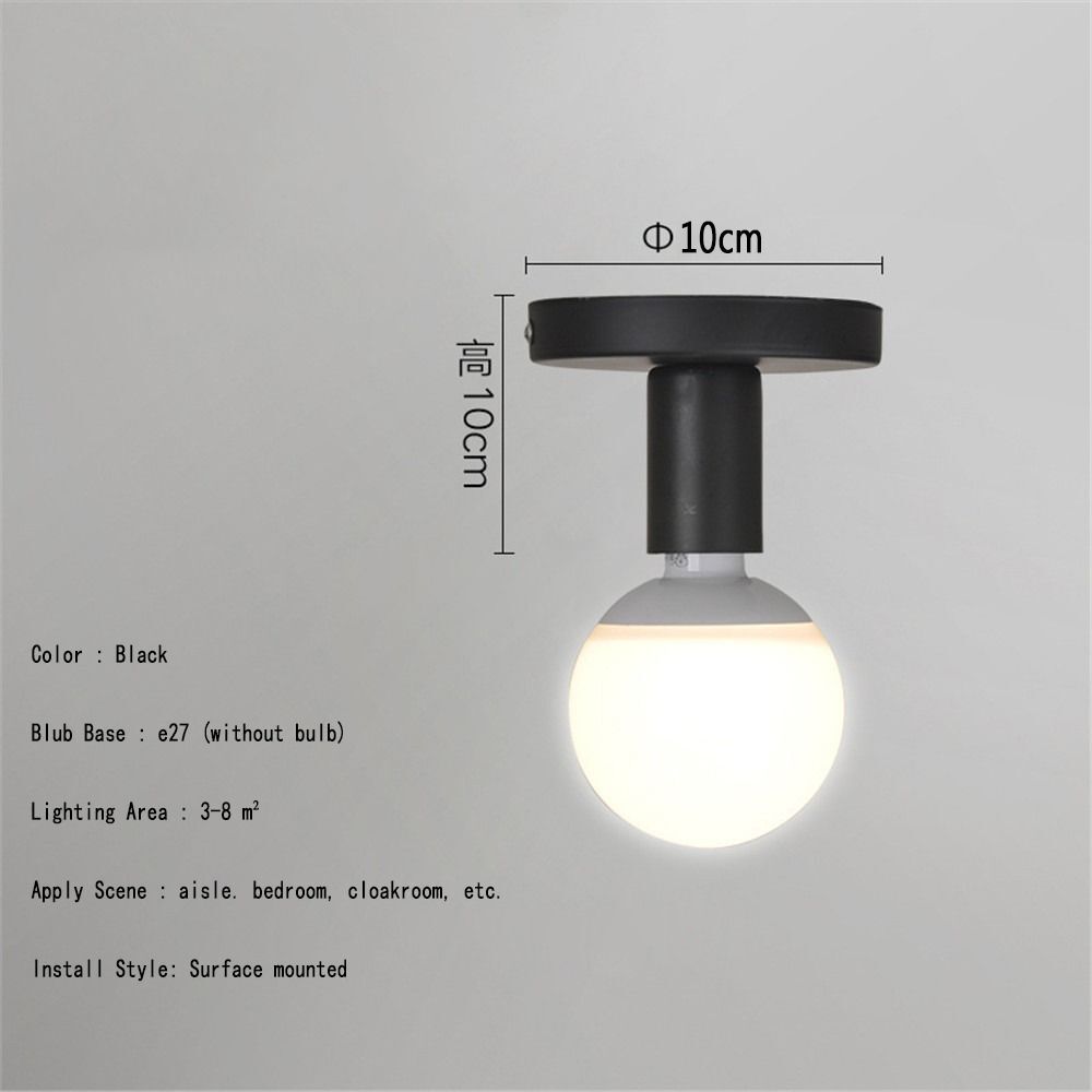 Retro Simple Ceiling Light Nordic Led lights E27 Ceiling Lamp Bedroom ...