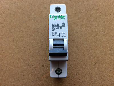 6A MCB SP Type C 6kA 240Vac Schneider Electric Circuit Breaker Dom06C6 ...