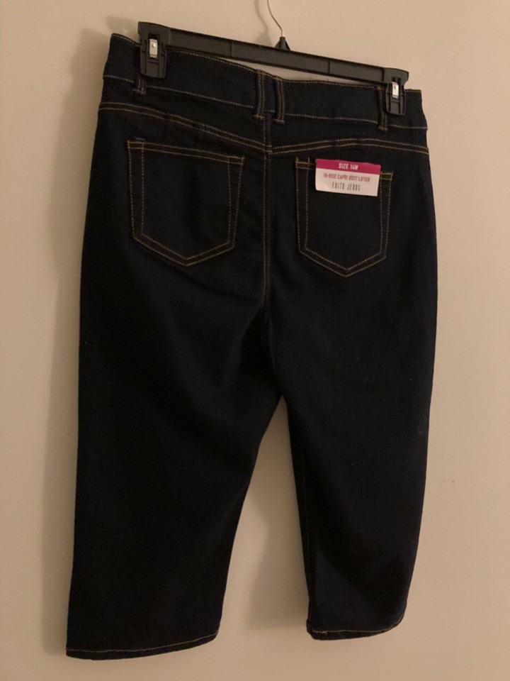 Faith jeans women Hi rise Capri butt lifter 14 W | eBay