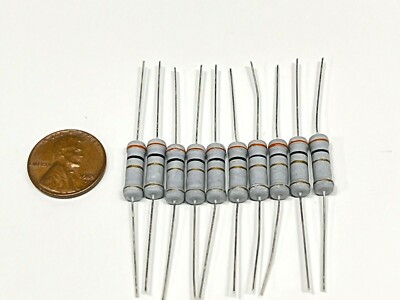 10 Pieces 3M3 3.3M ohm 2Watt 2W 5% Tolerance Metal Oxide Film Resistor ...