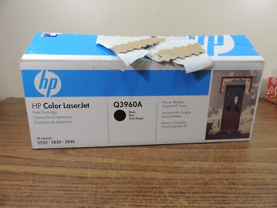 New Genuine HP Color LaserJet 2550 2820 2840 Printer Black Toner Q3960A ...