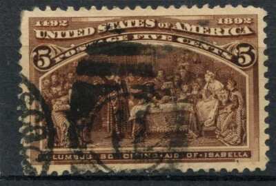 USA 1893 SG#239, 5c Columbian Exposition Columbus Used #E2365 | eBay
