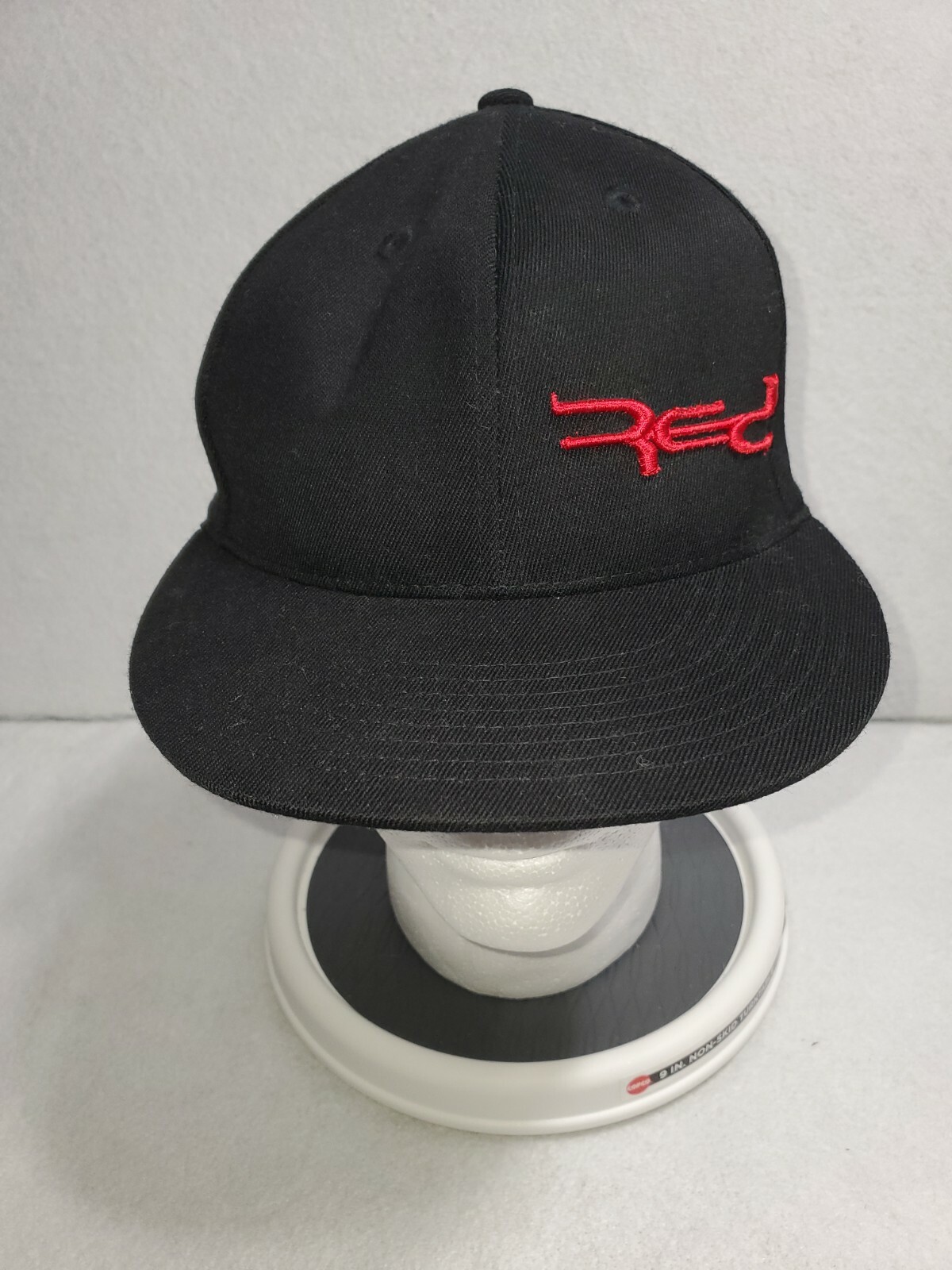 Port Authority Hat Cap Mens L-XL Black Dome Embroidered Red Text 210 ...