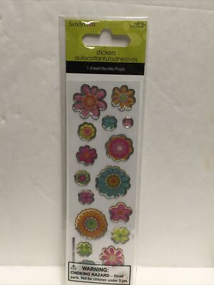 lot of 2 sandylion stickers/autocollants Adhesivos Flowers # 3528 NIP ...
