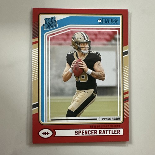 2024 Panini Donruss Spencer Rattler #359 Red Press Proof Rated Rookie ...