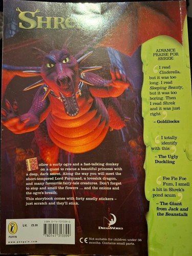 SHREK SCRATCH N STINK STORYBOOK BY JUSTIN HEIMBERG AND PUFFIN BOOKS ...