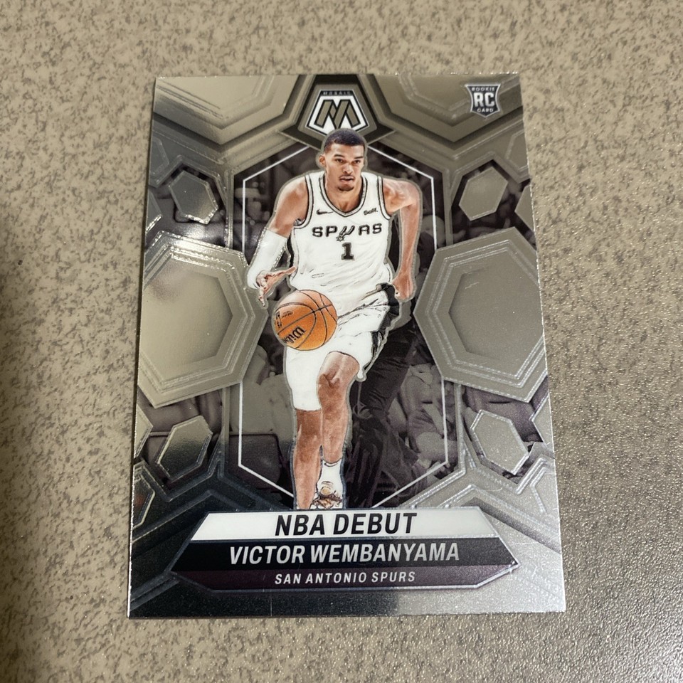 2023-24 PANINI MOSAIC VICTOR WEMBANYAMA NBA DEBUT ROOKIE CARD RC #257 ...