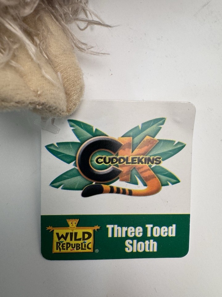 Wild Republic Cuddlekin Three Toed Sloth 17" Plush | eBay