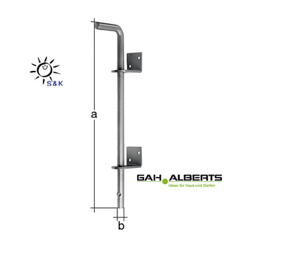 GAH Alberts floor pusher 400,500 or 600 mm steel raw hot-galvanized ...