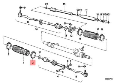 GenuineBMW BMW E21 E30 E36 E39 Z8 Set of 4 Clamps for Steering Rack ...