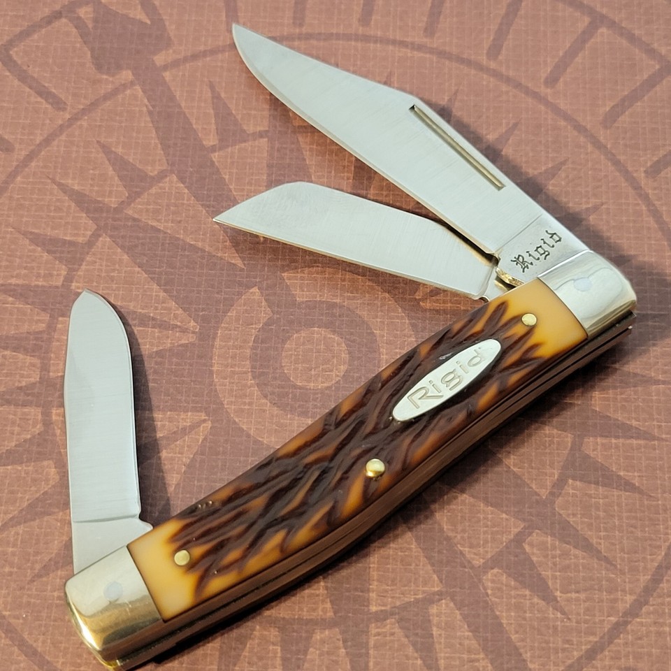 RIGID RG71 Knife Made In USA By Camillus 3 Blade Stockman DELRIN ...