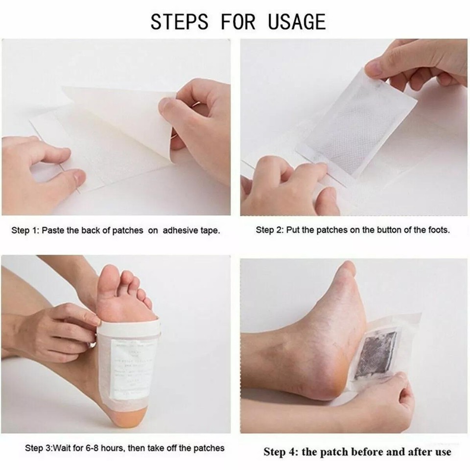 150PCS Detox Foot Patches Pads Body Toxins Feet Slimming Cleansing ...