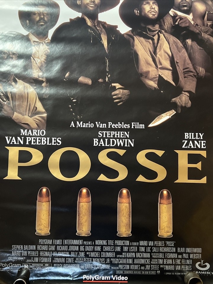 Vintage 1993 Original Movie Poster POSSE - Mario Van Peebles & Stephen ...