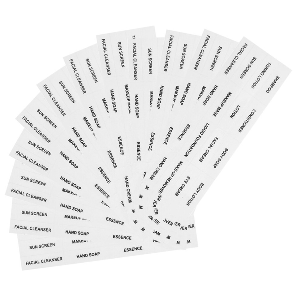 12 Sheets Dispensing Bottle Label Sub Facial Labels Travel | eBay UK
