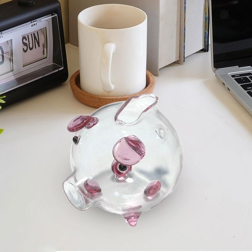 Glass Pig Piggy Bank Pig Sculpture Pig Saving Pot Festival Gift ...