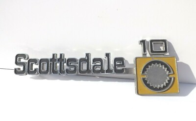 1975-1980 Chevrolet C10 Scottsdale 10 front fender emblem nice used OEM ...