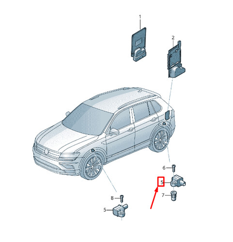NEW VW TOURAN 5T FRONT ACCELERATOR SENSOR 5Q0907651 ORIGINAL NO DUTY TO ...