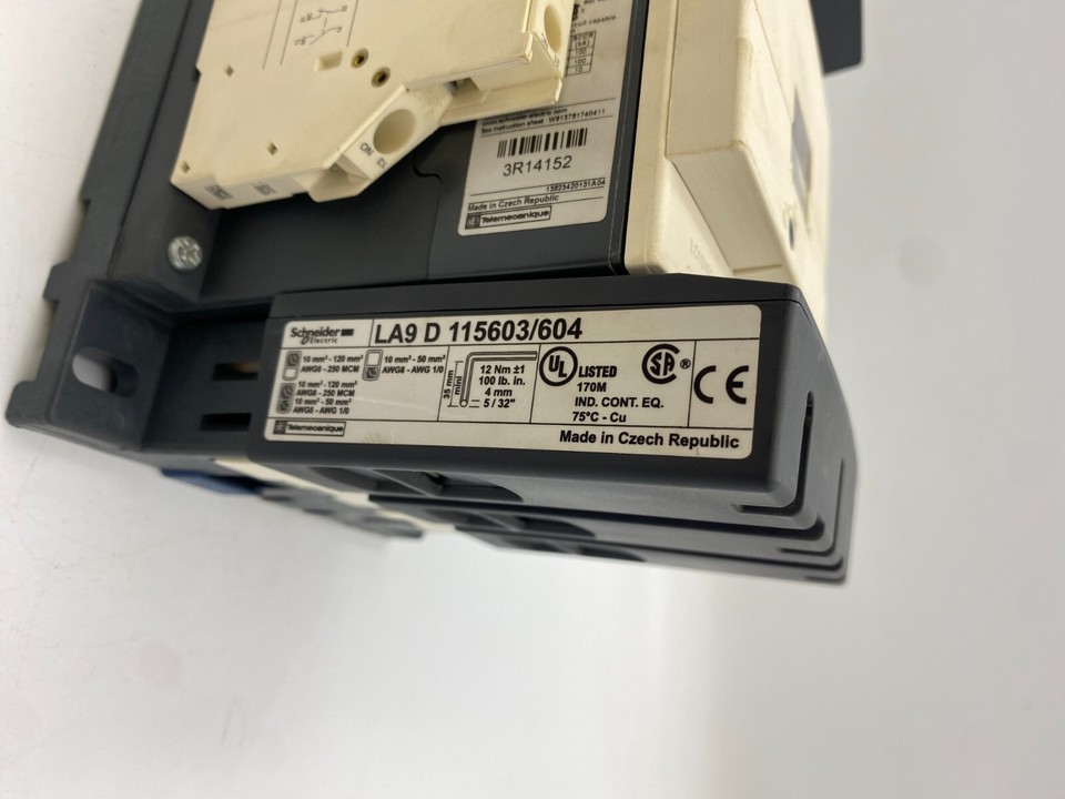 Schneider Electric LC1D150 Contactor 600V 3P 3PH 120V-Coil Used 3-Pole ...