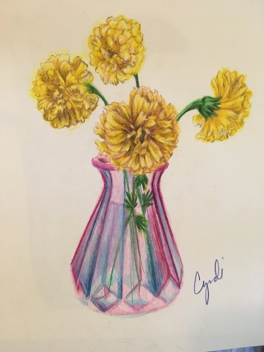 Marigold Flower Drawing Step By | Best Flower Site