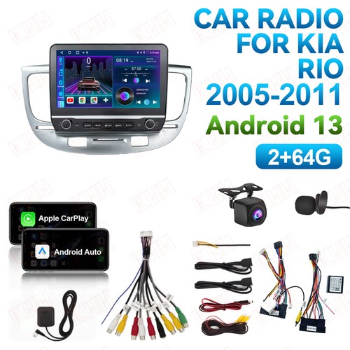 64G Carplay Car Stereo Radio 10'' GPS BT WIFI Android 13 For Kia Rio 2 ...