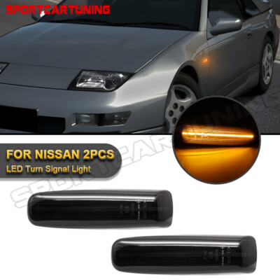For 1989-1996 Nissan 300ZX Z32 Fairlady Smoke LED Side Marker Turn ...