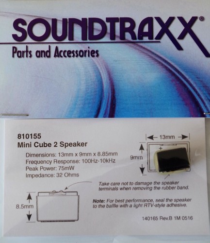 DCC Soundtraxx Mini cube 3 Speaker - the tiniest speaker with enclosure ...