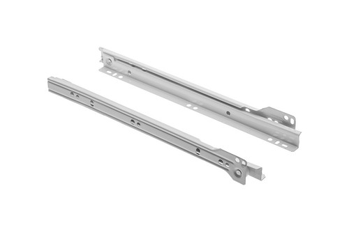 Metal Roller Bottom Fix Kitchen Drawer Runners Slides 450mm SILVER | eBay