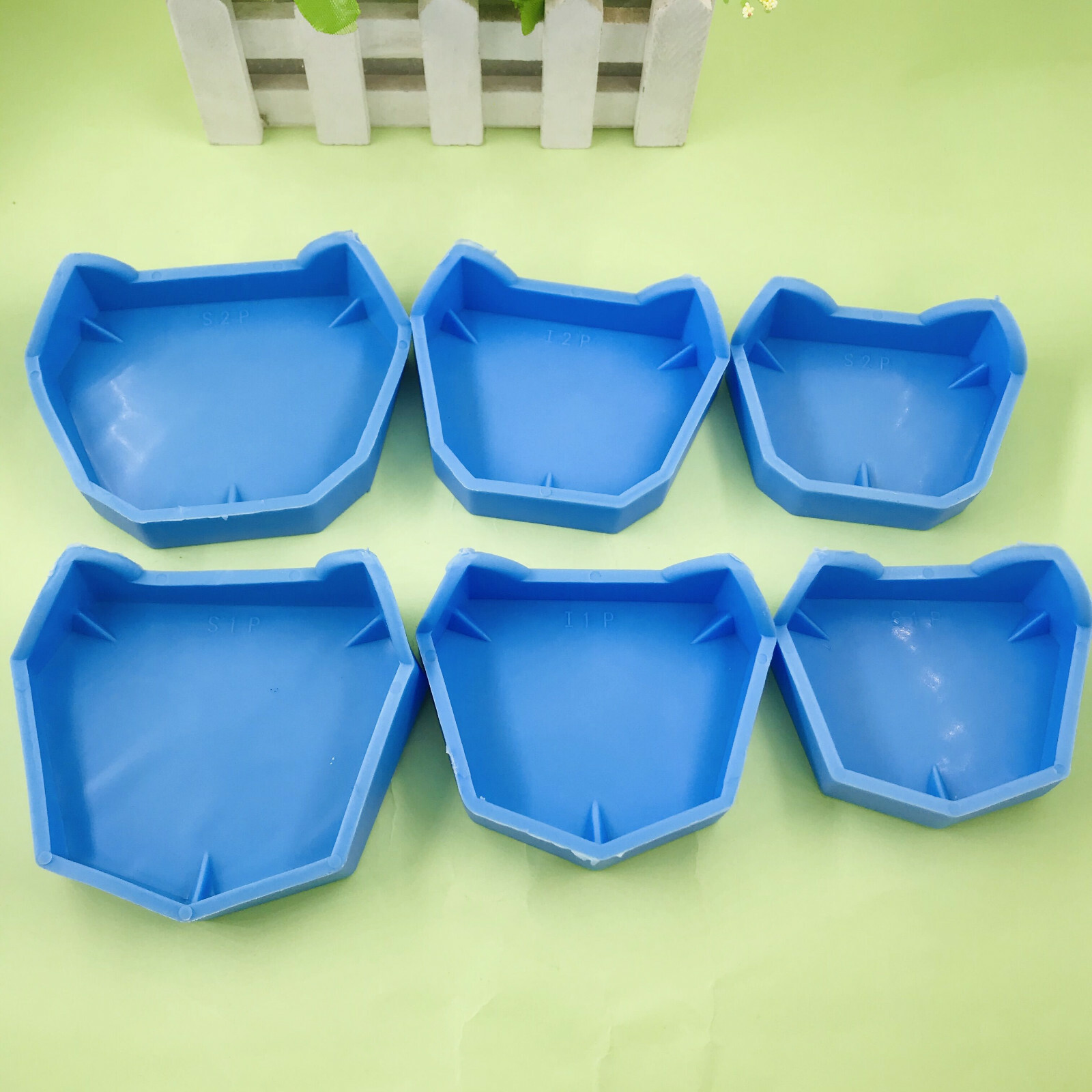 6pcs Dental Model Base Set Dental Mold Plaster Base Denture Tray Lab ...