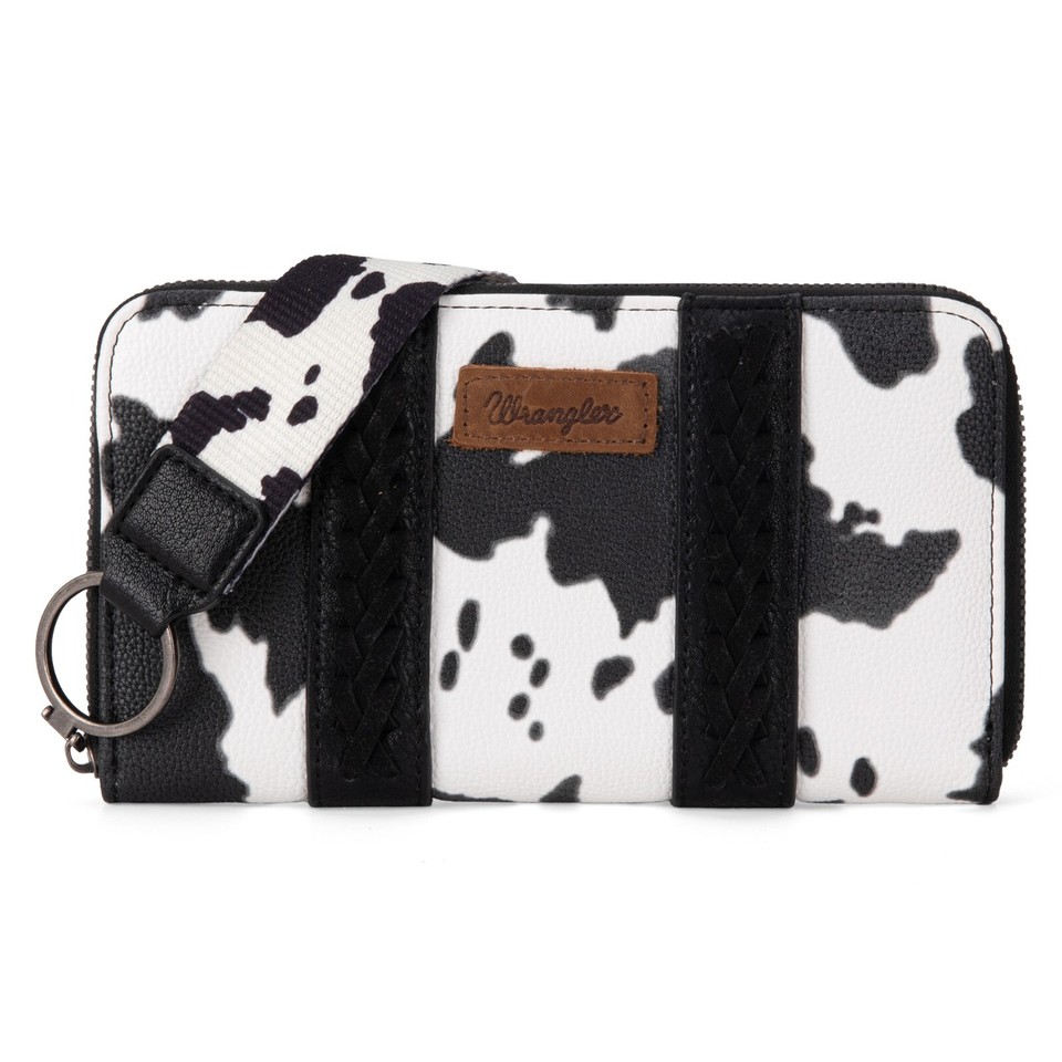 WG133-8120S Wrangler Cow Print Concealed Carry Tote/Crossbody and ...