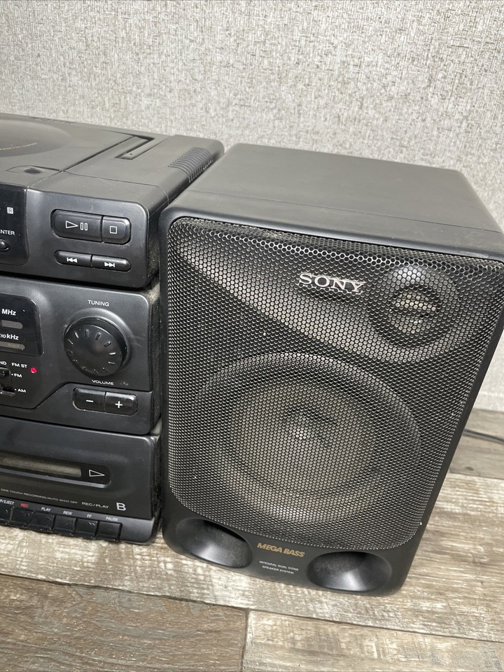 VTG Sony CFD-560 CD Radio Cassette BoomBox & Remote Detatchable ...