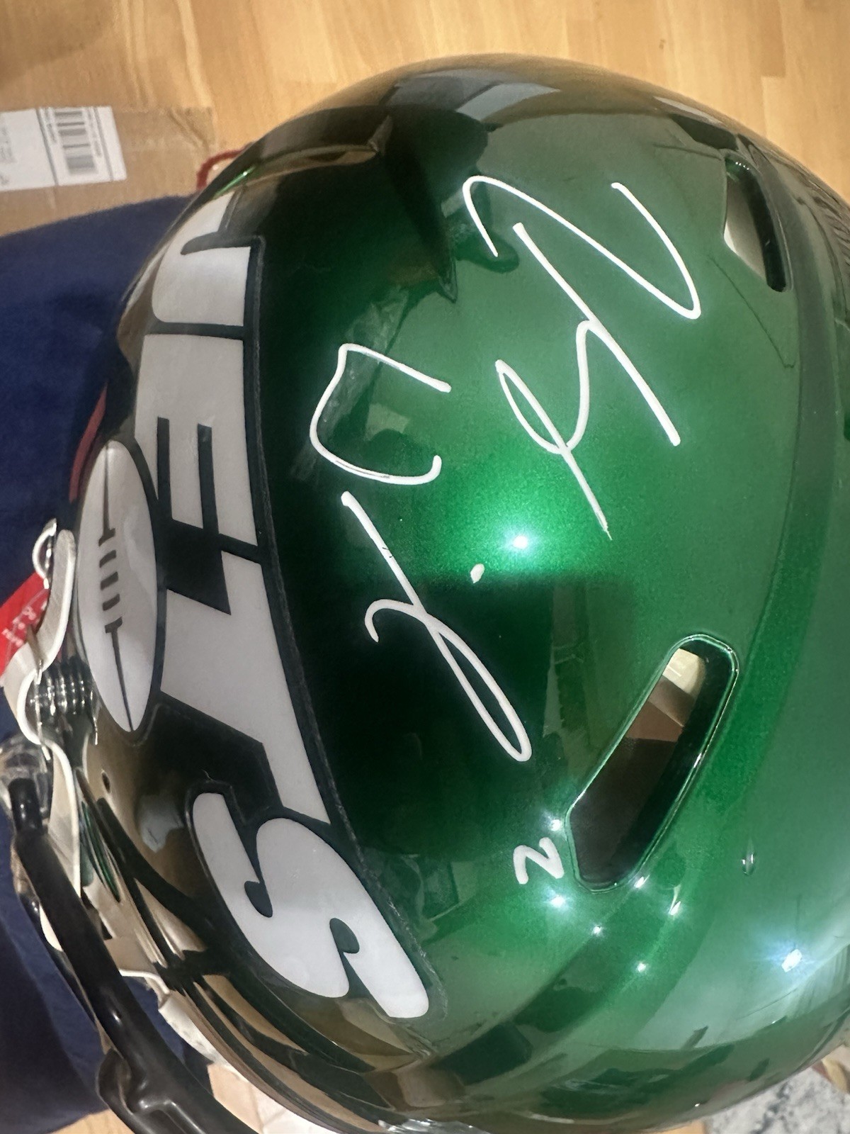 Zach Wilson Autographed New York Jets Speed Authentic Full-Size Helmet ...