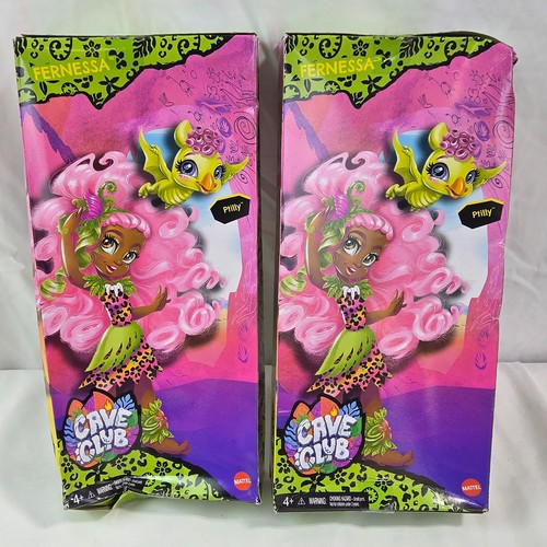 Bundle of 2 Mattel Cave Club Fernessa 10" Prehistoric Fashion Doll ...