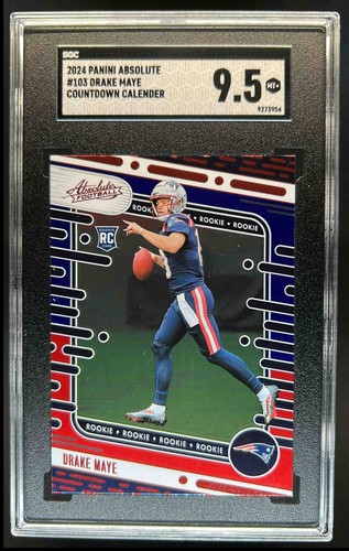 2024 Absolute Drake Maye Rookies Countdown Calender RC Red and Blue ...