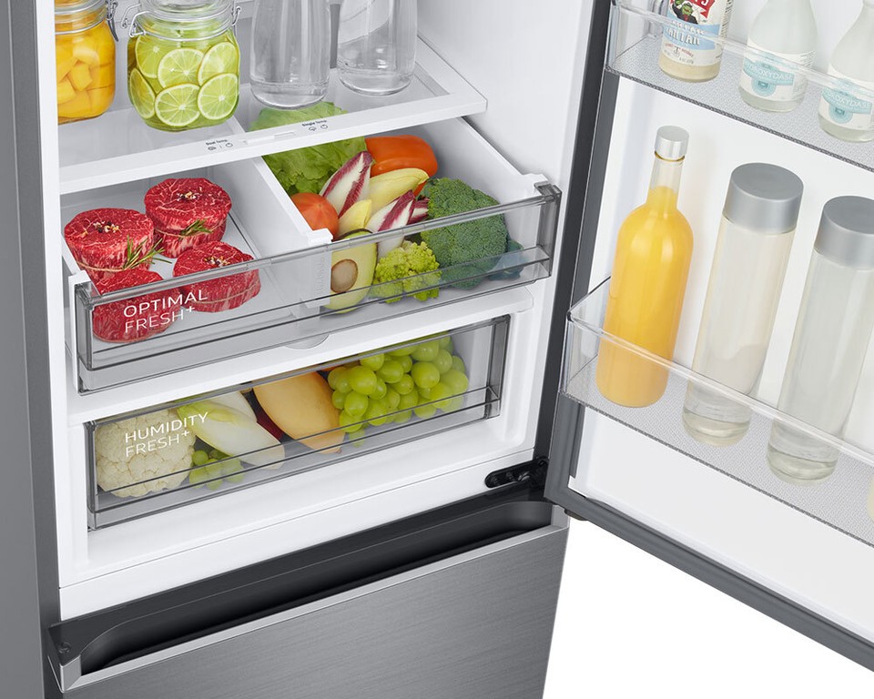 Samsung Bespoke RL38C776ASR Real Stainless A Rated Fridge Freezer ...