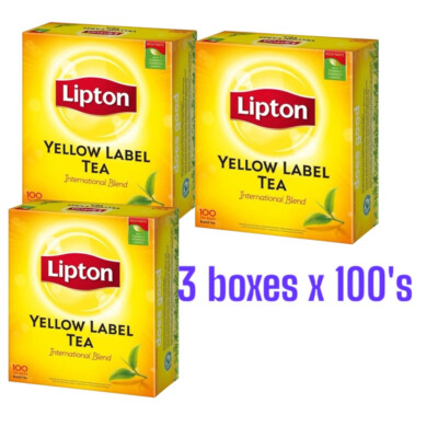 3X Lipton Yellow Label 100 Tea Bags (300 Tea Bags) - Free Shipping | eBay