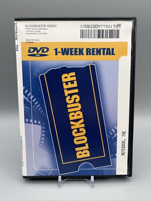BLOCKBUSTER Video Rental Movie Case & DVD The Notebook Fullscreen ...