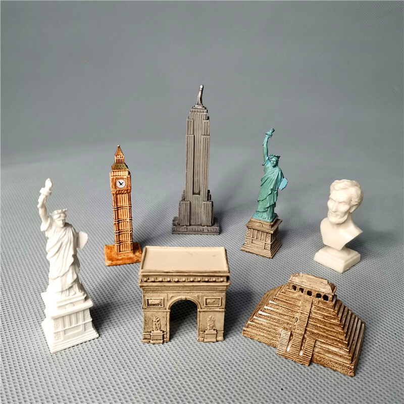 1PC Iconic Buildings of The World Action Figure Model Statue Figurine ...
