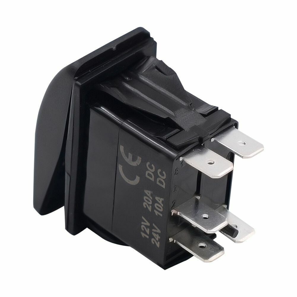 Dashboard In Dash Rocker Switch Red Led 12v 20amp 24v 10amp On-Off 5 ...