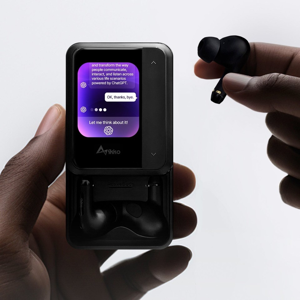 IKKO ActiveBuds, AI Touch Control TWS Earbuds Powered by ChatGPT, Black ...