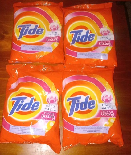 Tide Powder with Downy Laundry Detergent Powder, 350g (Pack of 4 ...