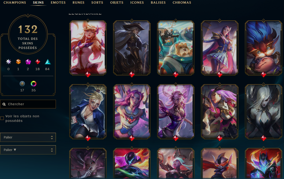 Compte League of legends [EUW] Master SoloQ - 132 Skins 755142719760 | eBay