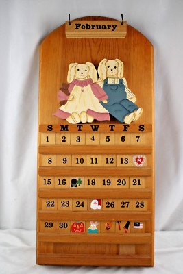 Handmade Wooden Perpetual Calendar Primitive Farmhouse | eBay