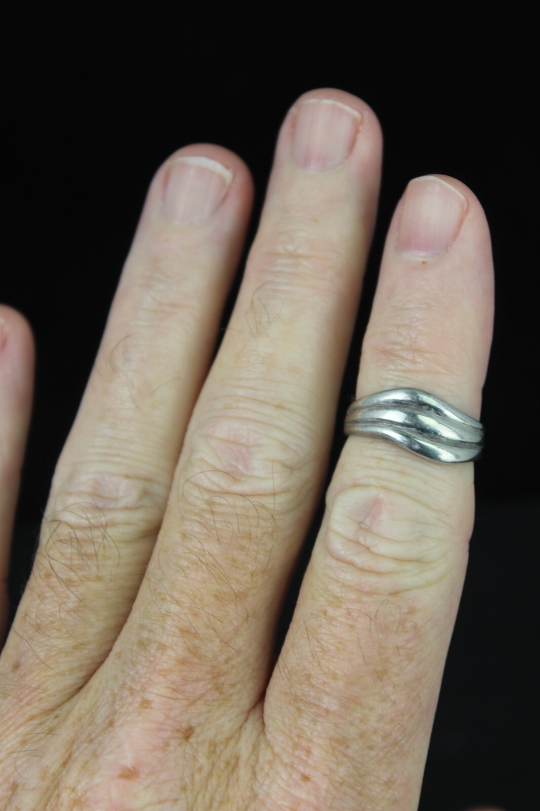 STERLING SILVER ladies ring MID CENTURY .925 size 7 MODERNIST | eBay