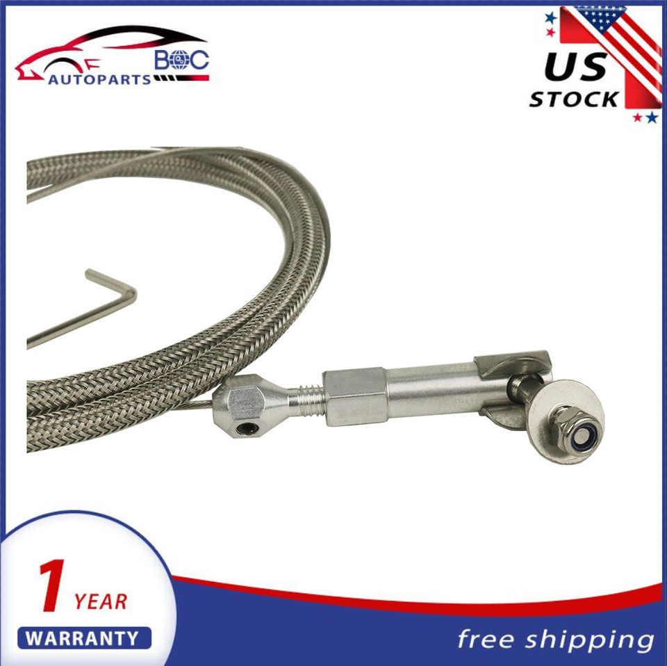 Universal 24" Stainless Steel Throttle Cable Braided For Ford GM ...