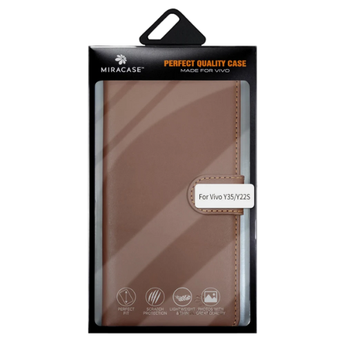 Miracase MIR MVC20 Brown Leather Book Phone Cover Y35/Y22S 99365-003-08 | eBay