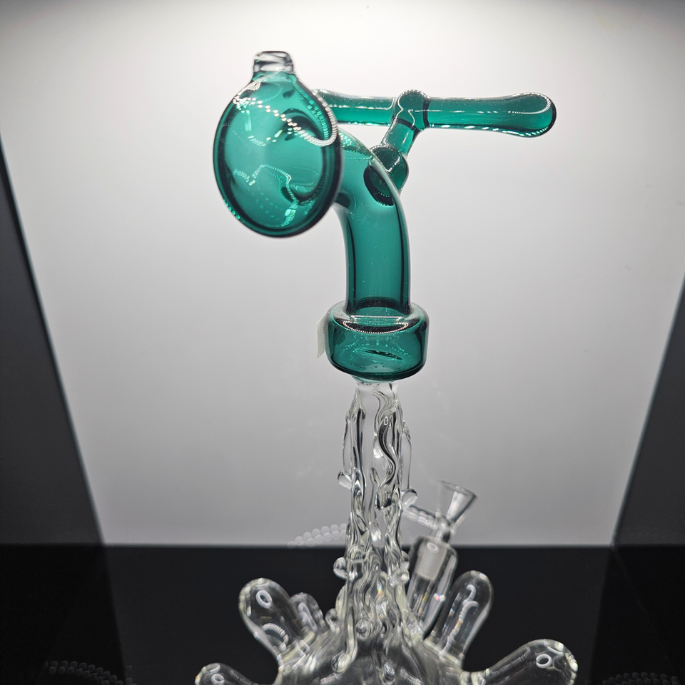 Greg Schlesinger Handmade USA Glass Water Pipe 11" Faucet Design Art ...