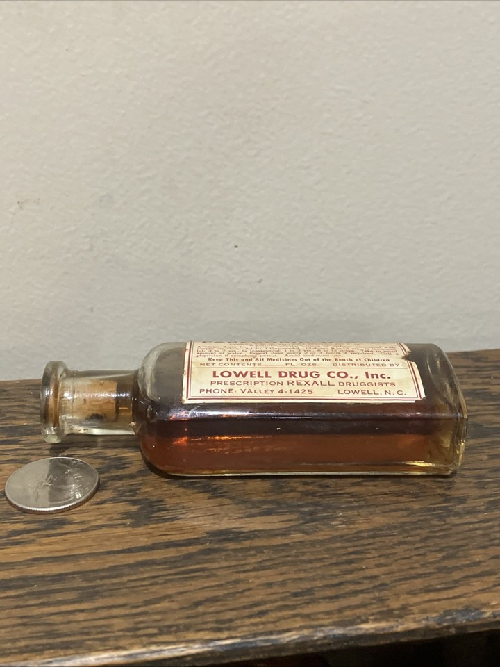 Very Rare Opium Paregoric U.S.P. Rexall Pharmacy Medicine Bottle ...
